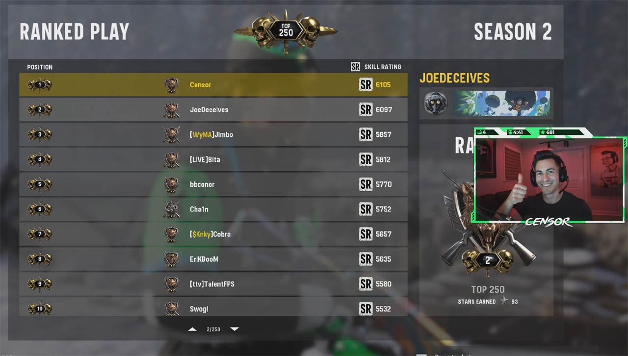 Censor erreicht den ersten Platz in Call of Duty Vanguard