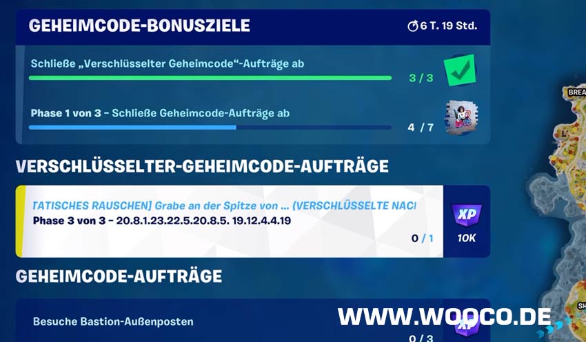 Fortnite Geheimcodes entschlüsseln — Alle Phasen und Orte