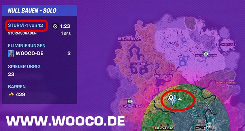 Fortnite: Schwebende Loot Island finden - Eroberungspunkt